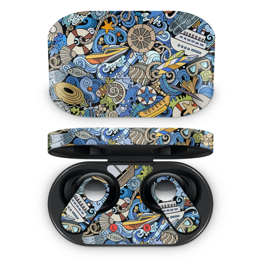 Enhance Your Oneplus Nord Buds with Ocean Doodle Earbud Skin | SkinsLegend