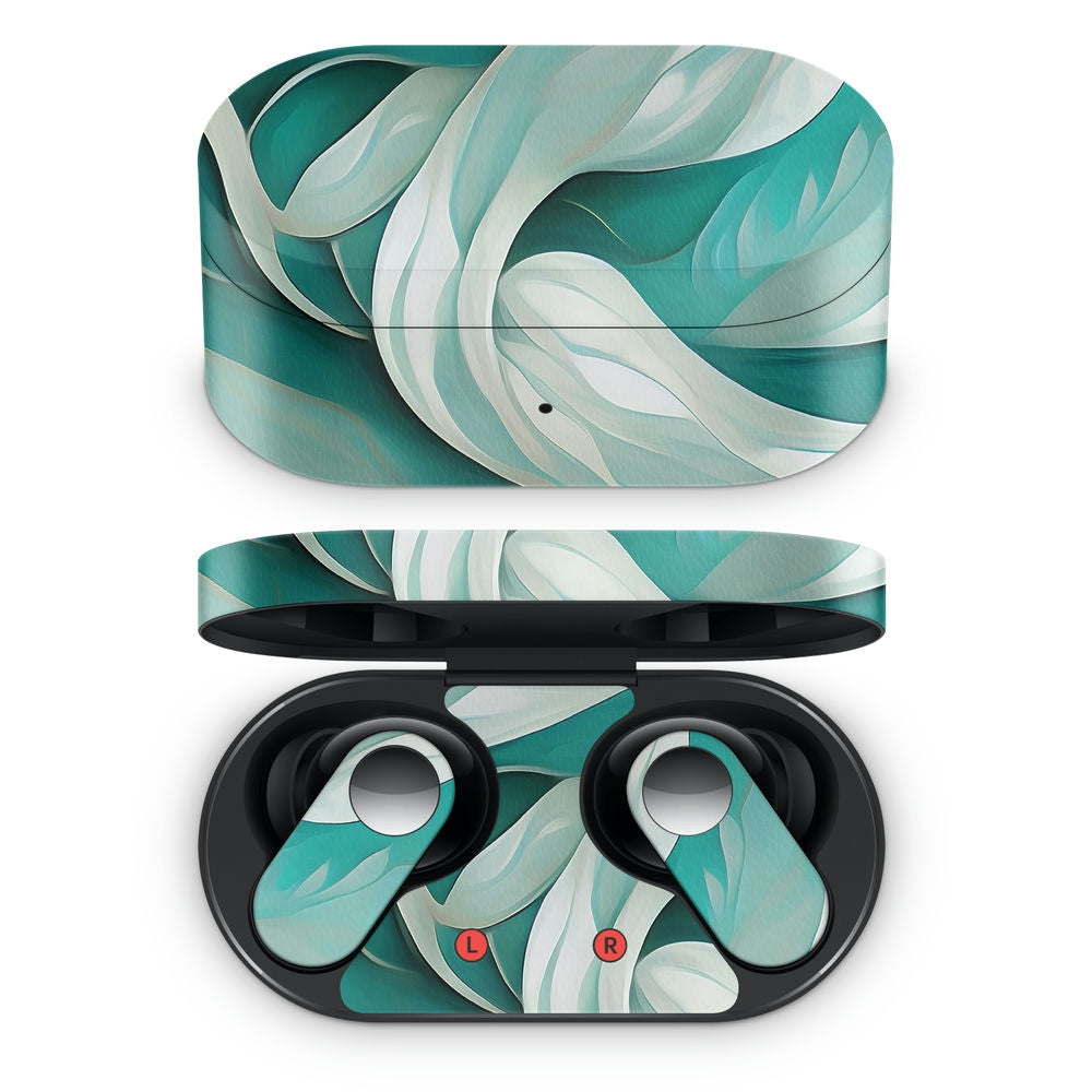 Enhance Your Oneplus Nord Buds with An Abstract Elegant Teal and White ...
