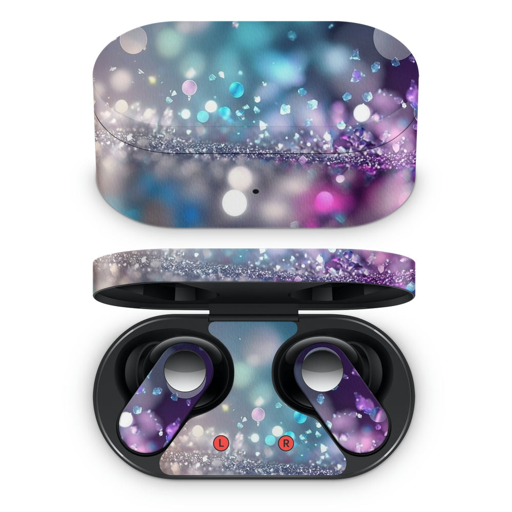 Enhance Your Oneplus Nord Buds with Abstract Glitter Silver Purple Blue ...