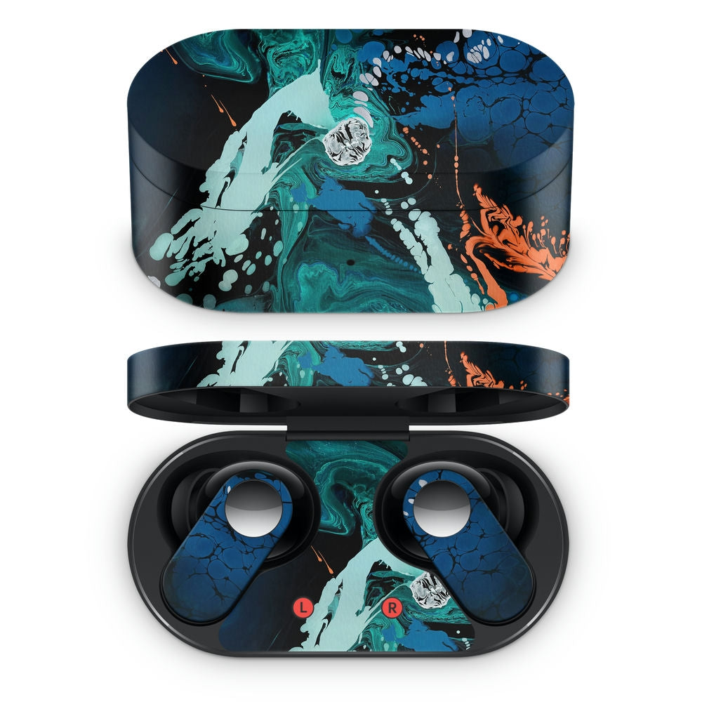 Enhance Your Oneplus Nord Buds with Blue Stone Art Abstract Earbud Skin ...