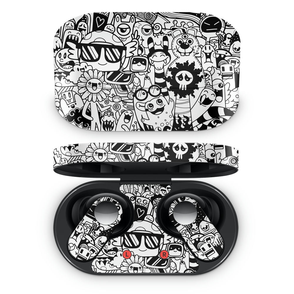 Enhance Your Oneplus Nord Buds with Goggle Doodle Black Earbud Skin ...