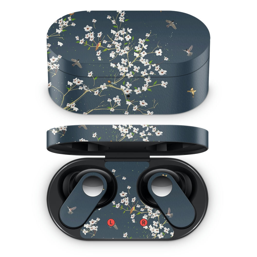 Enhance Your Oneplus Nord Buds with Birds White Floral Blossom Earbud ...