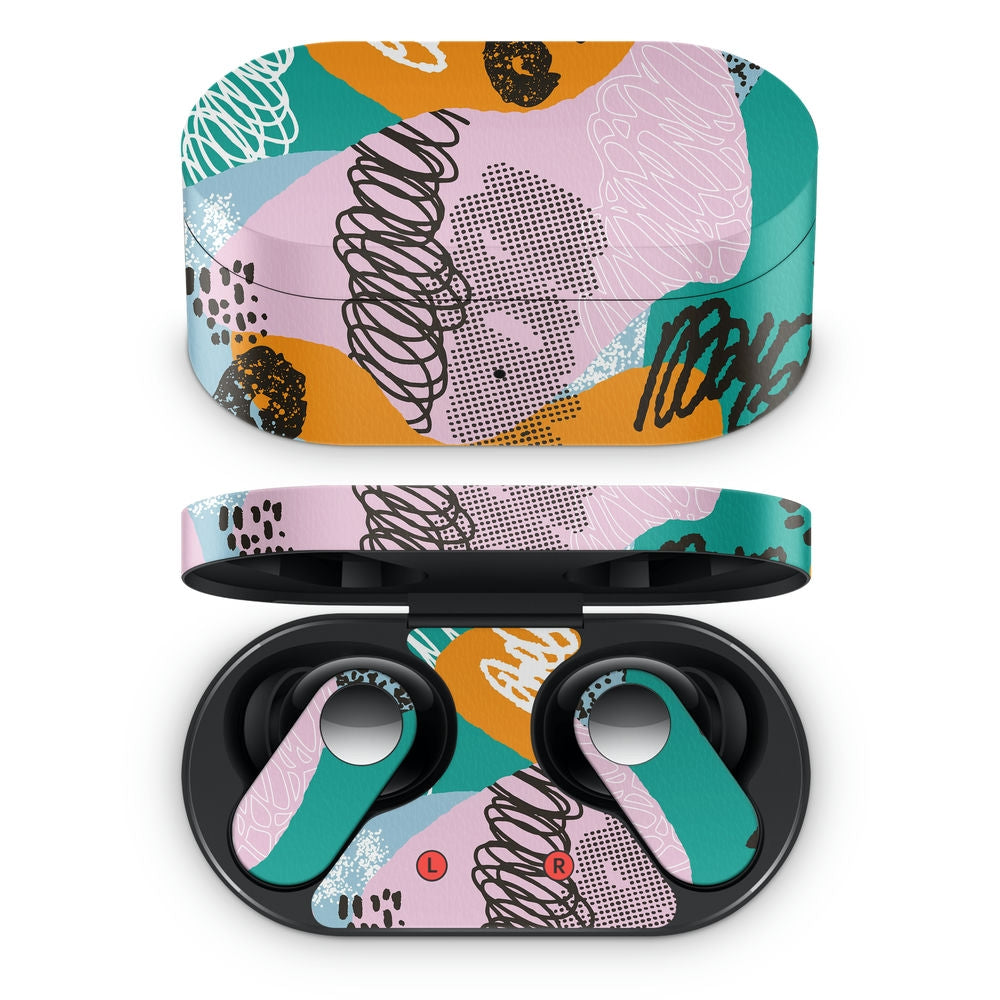 Enhance Your Oneplus Nord Buds with Black White Spirals Earbud Skin ...