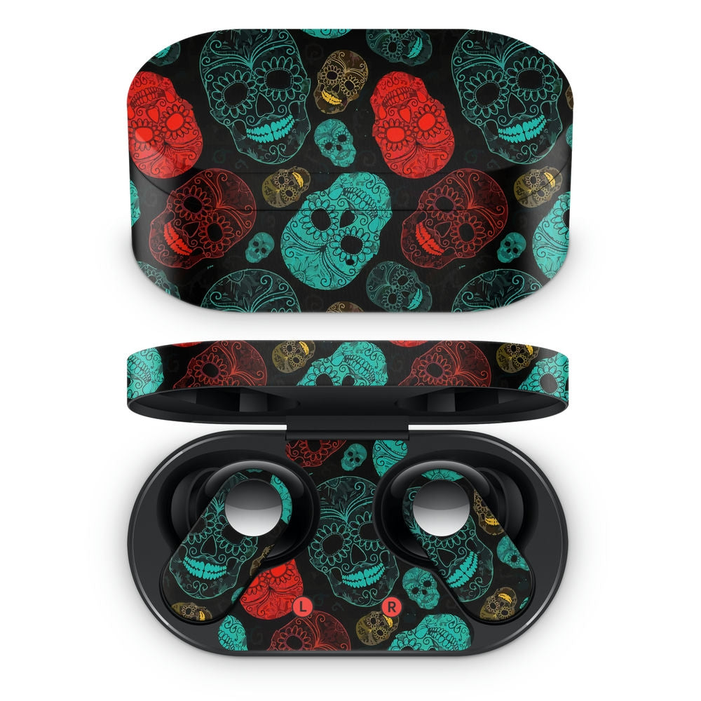 Enhance Your Oneplus Nord Buds with Green Red Skull Art Earbud Skin ...