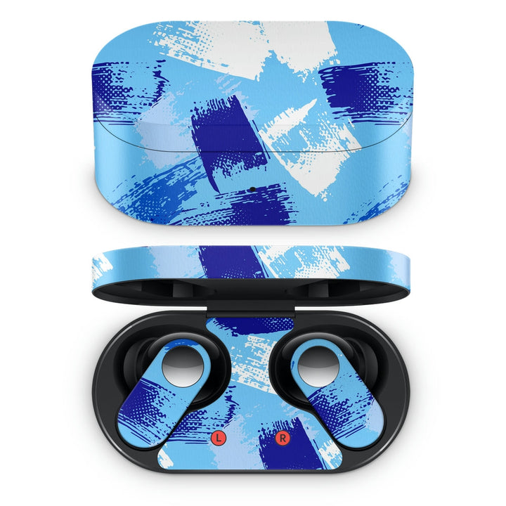 Enhance Your Oneplus Nord Buds with Blue Brush Stroke Pattern Earbud ...