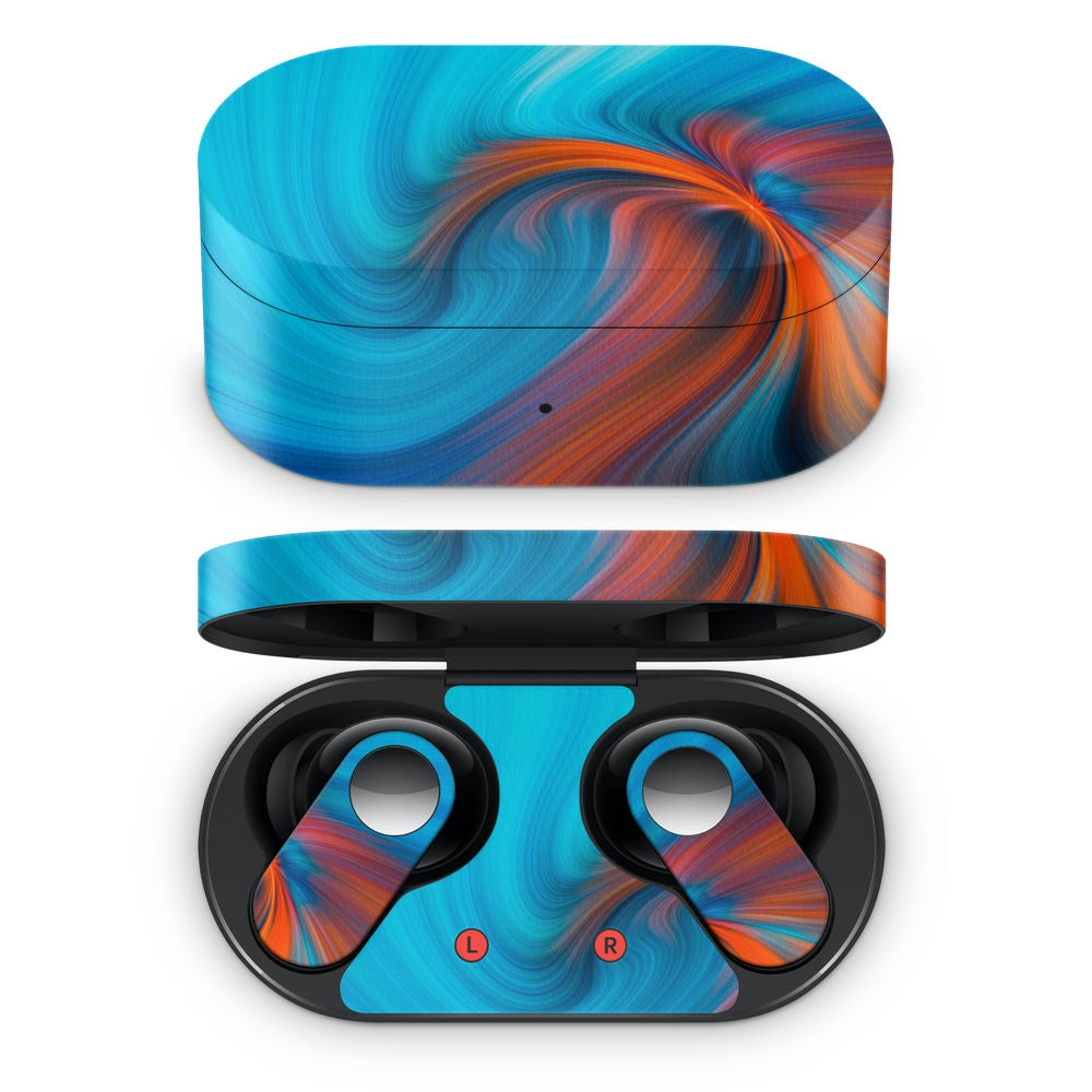 Enhance Your Oneplus Nord Buds with Orange Blue Swirl Earbud Skin ...